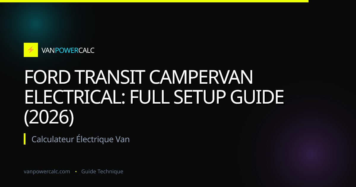 Ford Transit Campervan Electrical: Full Setup Guide (2026) | VanPowerCalc